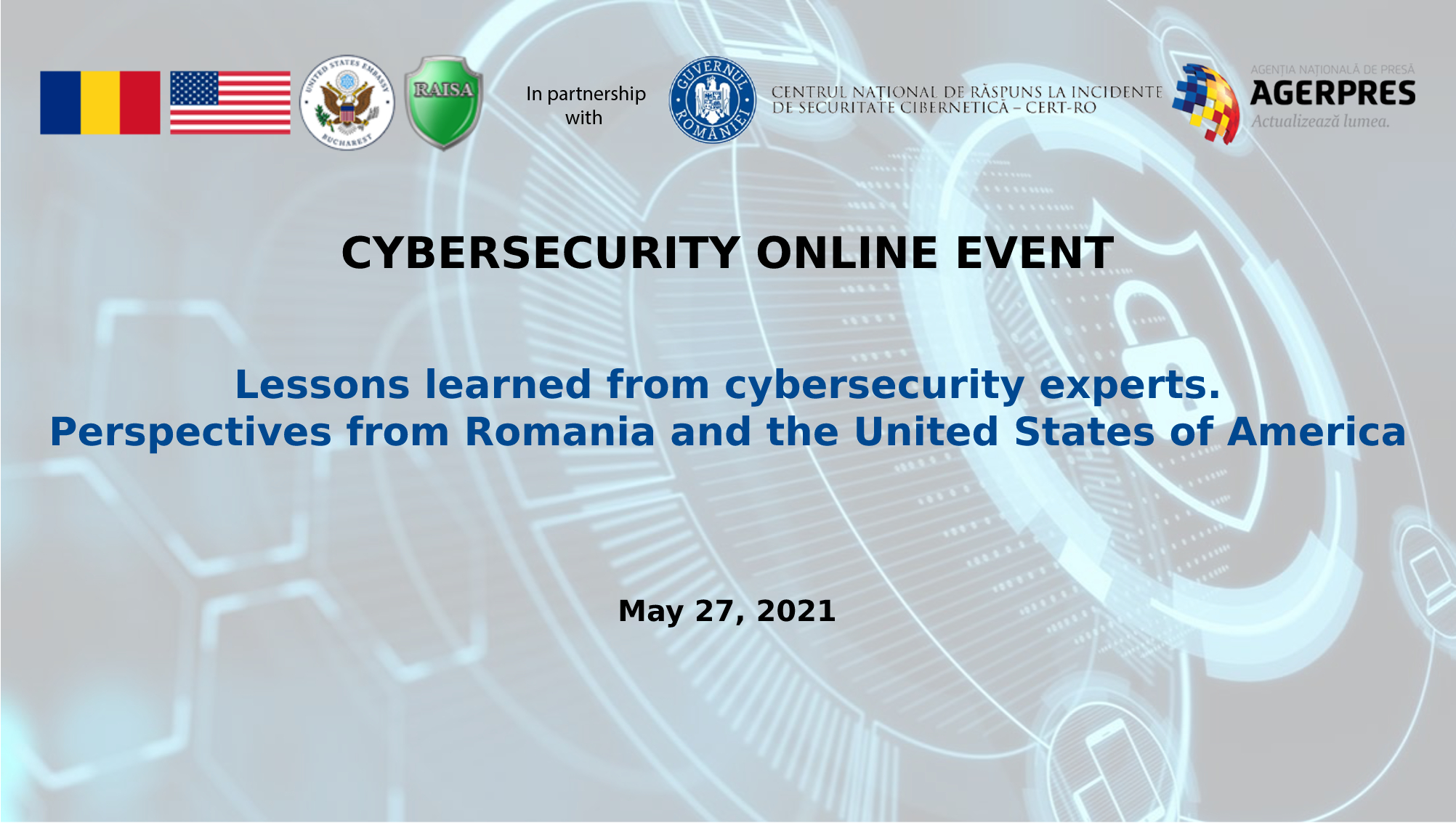 Online event - Lessons learned from cybersecurity experts. Perspectives ...
